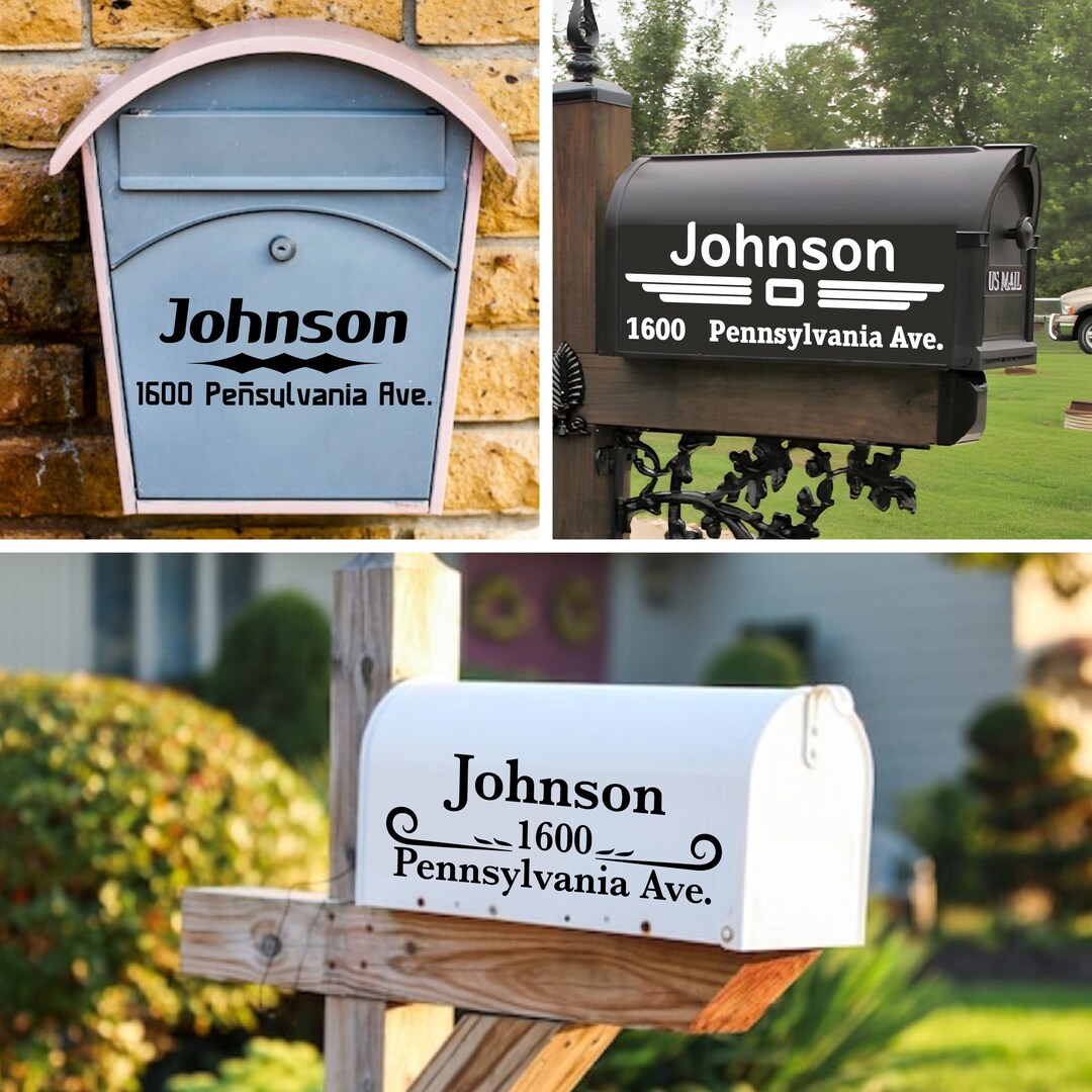 Custom Mailbox Numbers Decal - Create Your Own House Number Sticker ...