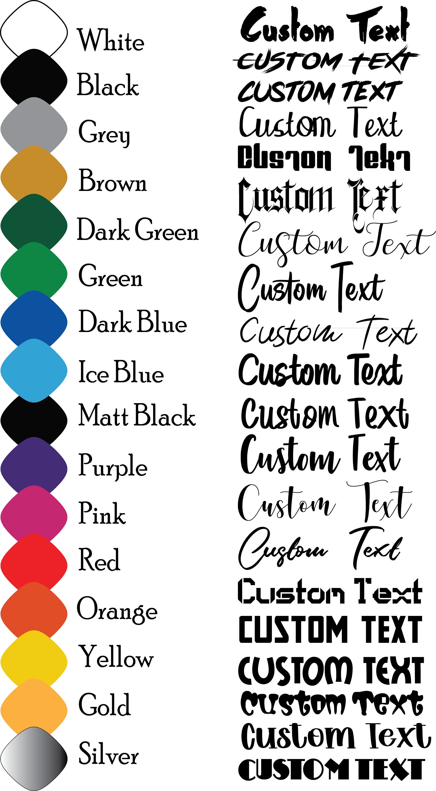 Personalized Custom Your Own Name Custom Vinyl Decal Vinyl Lettering ...