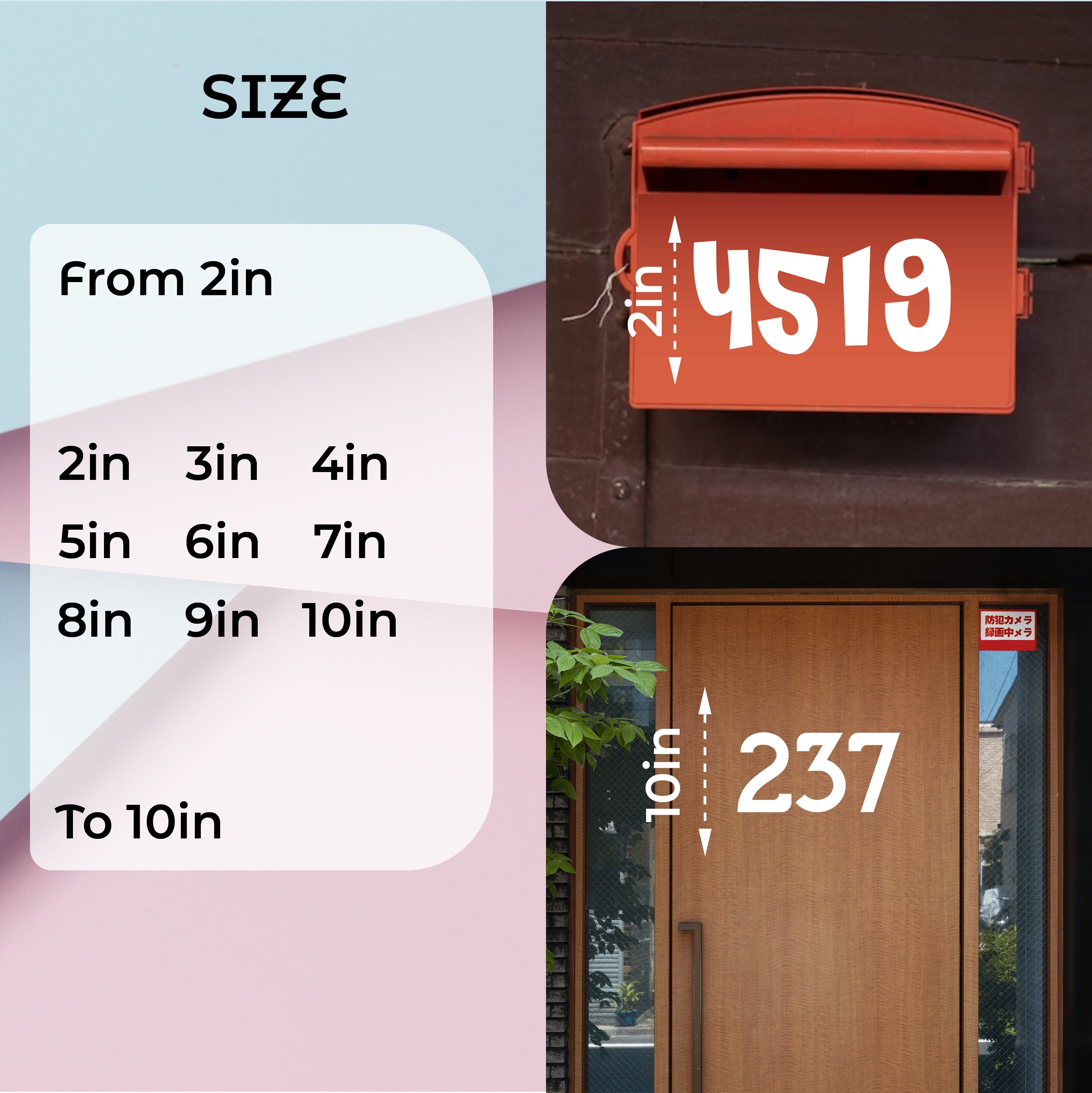 Custom Numbers Stickers - Personalized Numbers for Mailboxes, Windows ...