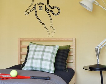 Basketball Player Dribbling Decal Girl Custom Name Wall Personalized ...