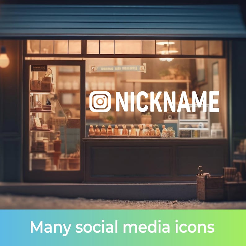 Personalized Social Media Stickers Custom Username, Nickname Stickers ...