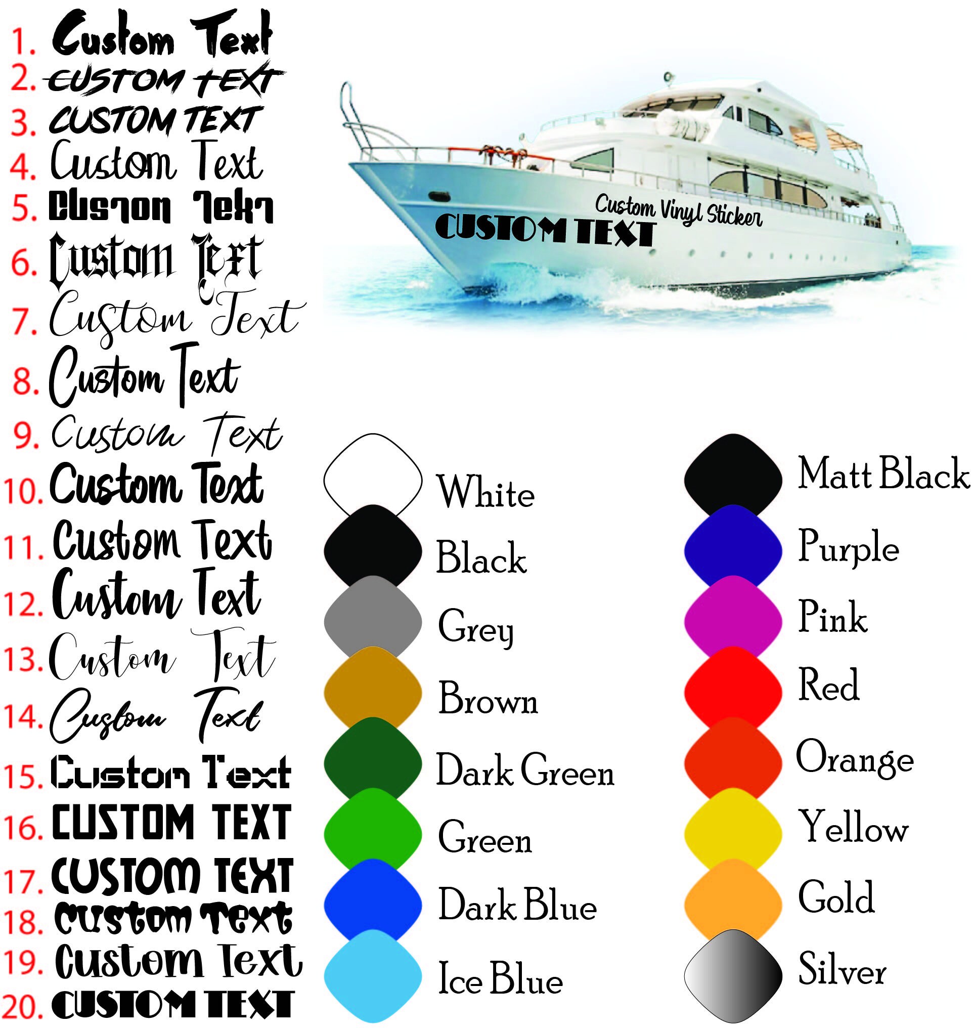 Personalized Custom Your Own Name Custom Vinyl Decal Vinyl Lettering ...