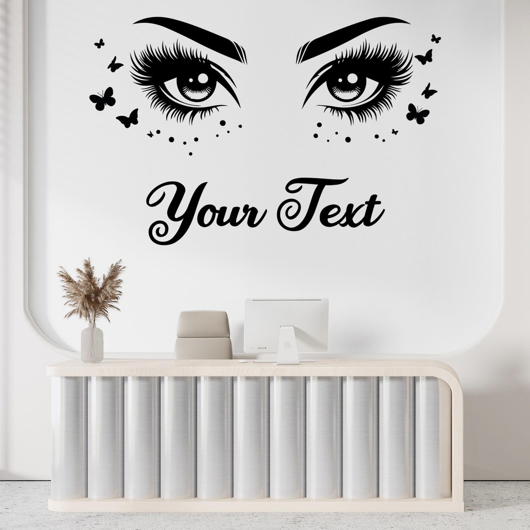 Eyelash Wall Decal Stickers - Eyelash Window Decal - Eye Wall Decal ...