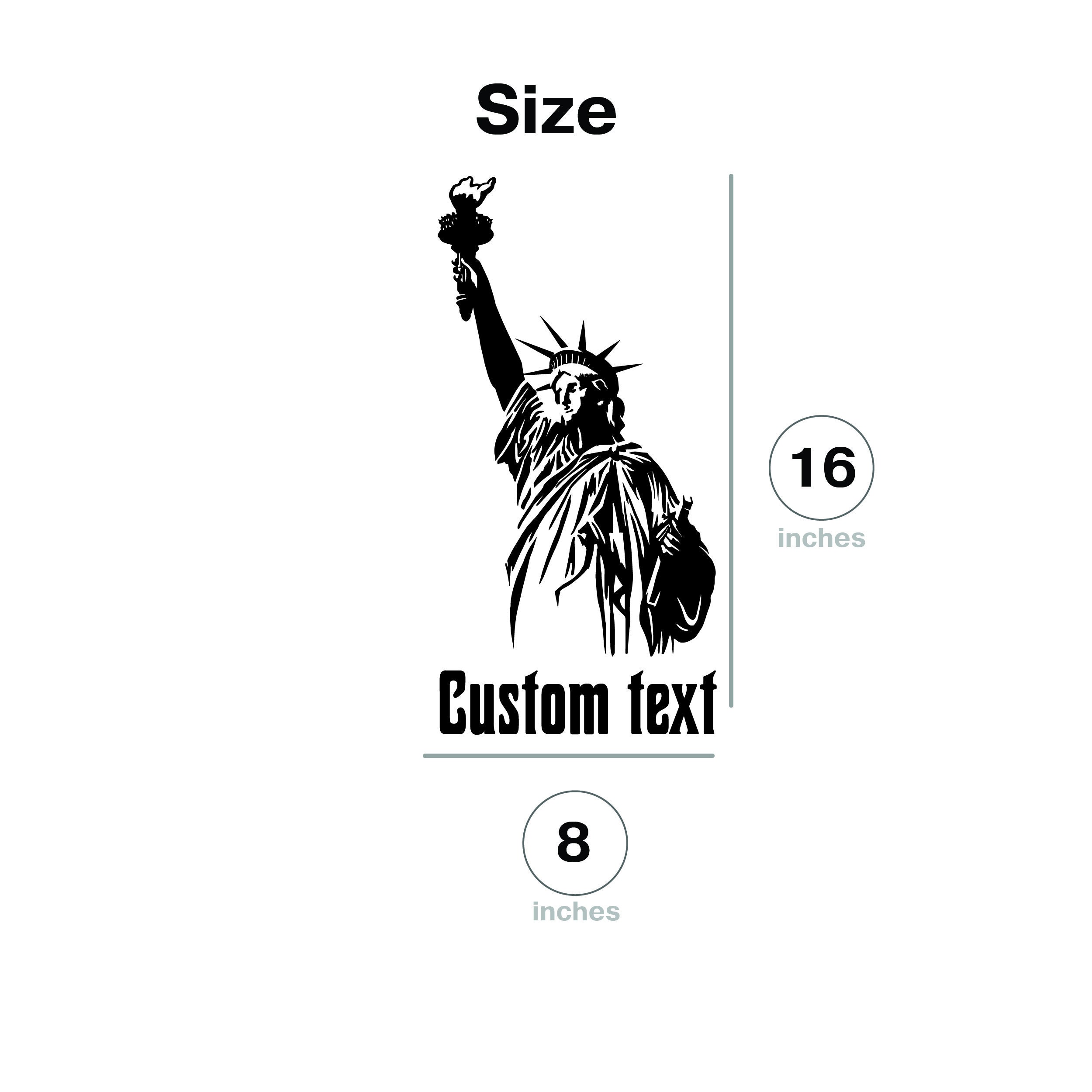 Name Custom Stickers of Statue of Liberty - Individual Statue of ...
