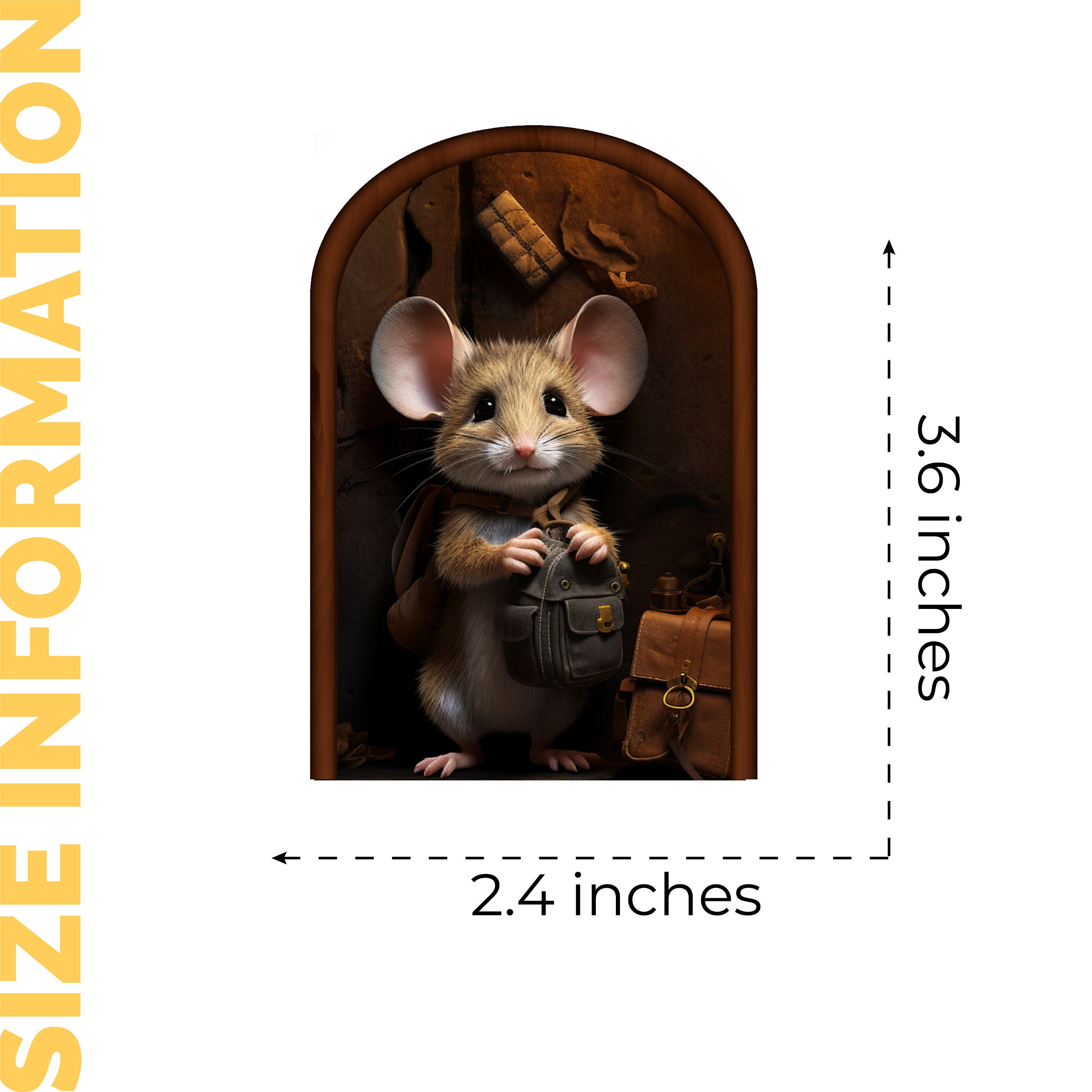 Mouse Wall Decal, Mouse House Sticker Mouse in the Wall Decal Mouse ...