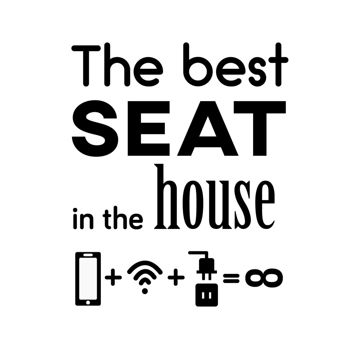 Toilet Sticker Rules Vinyl Decal the Best Seat in the House Black Sign ...