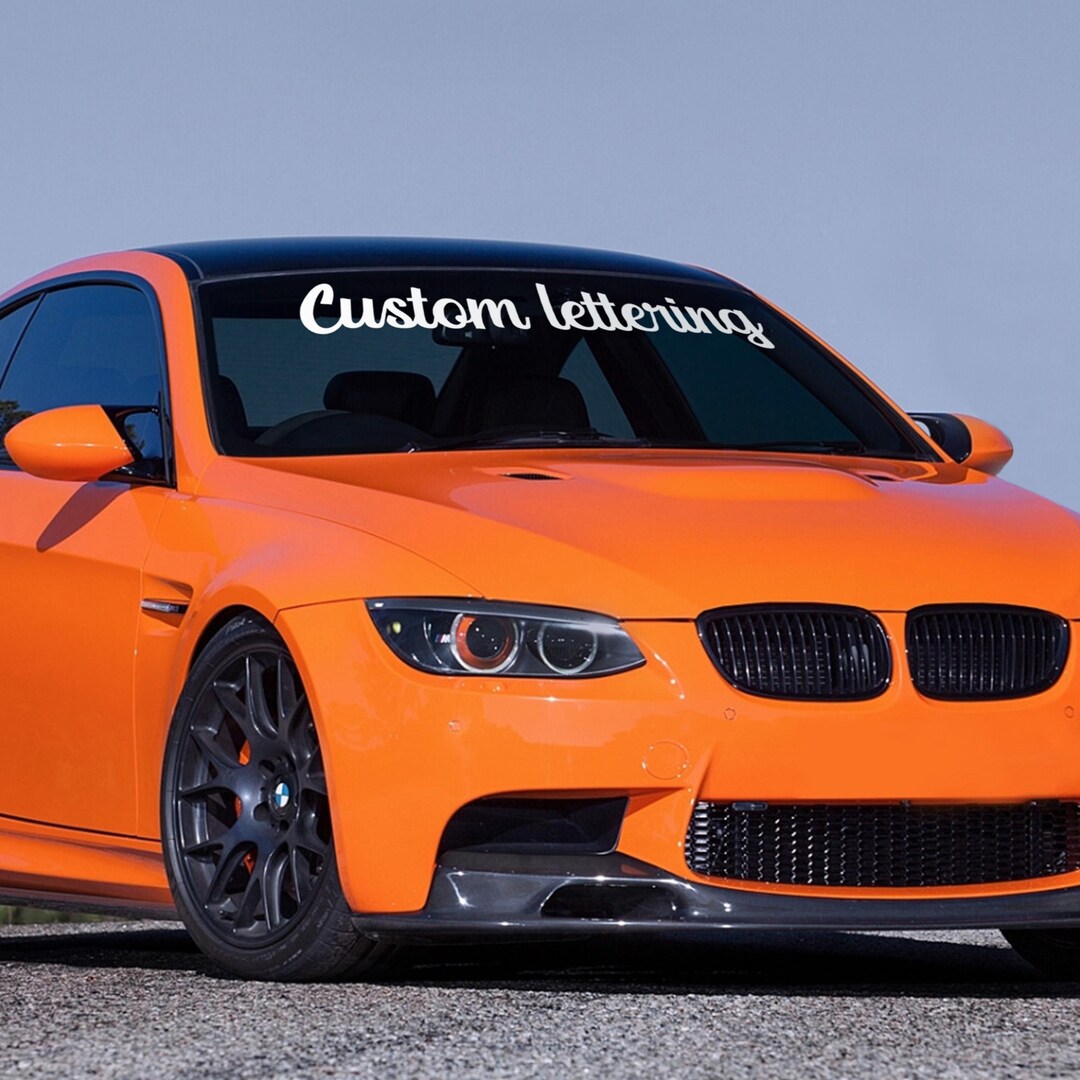 Custom Windshield Decal for Vehicles - Personalized Vinyl Lettering for ...