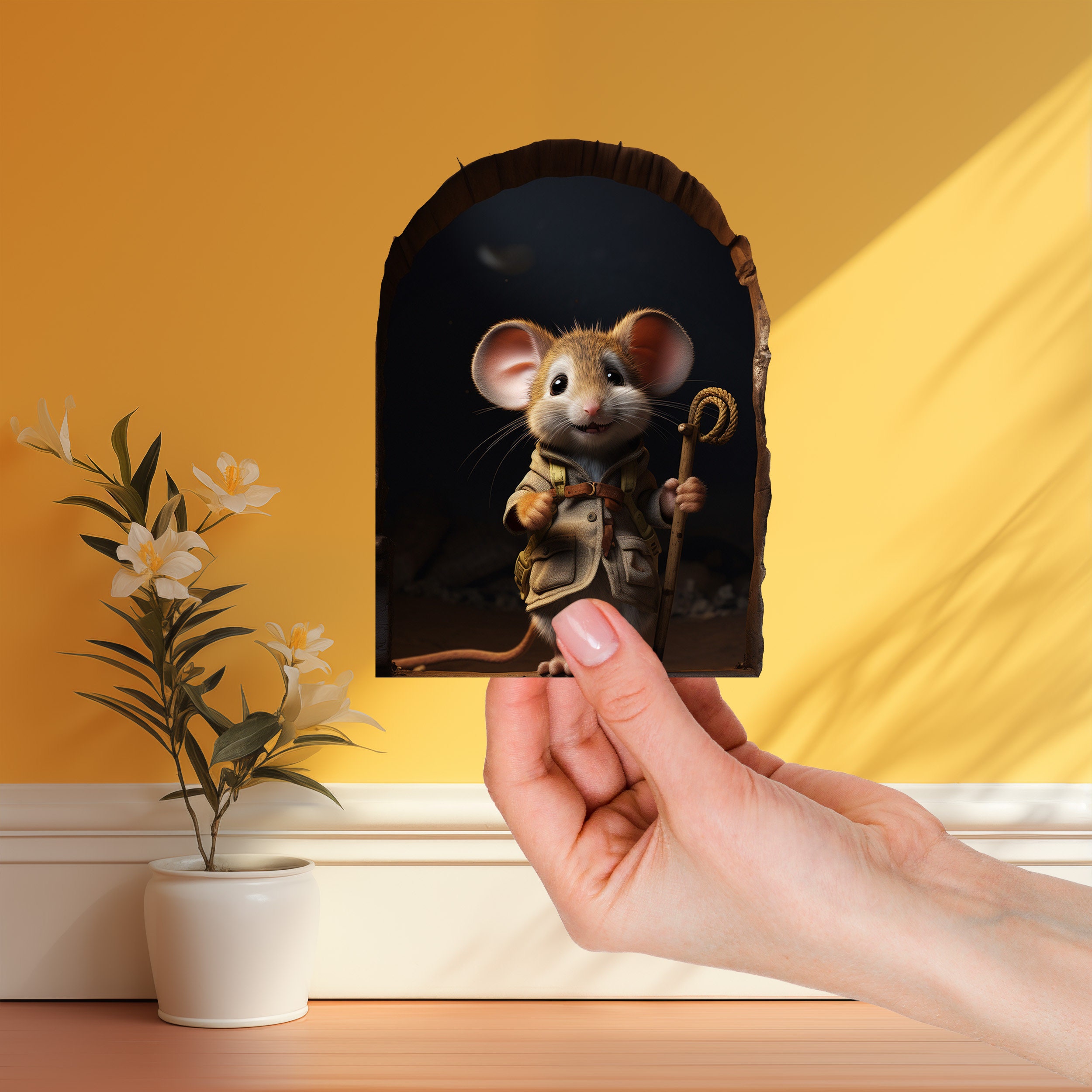 Mouse Hole Decal, 3D Wall Stickers Mouse Hole Wall Sticker Decal for ...