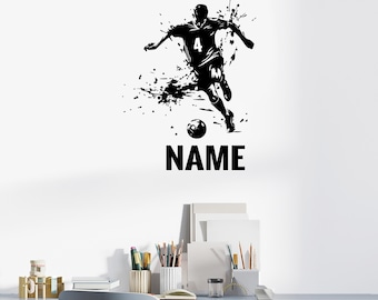 Custom Soccer Name Wall Decal Wall Decals Soccer Custom Name Wall Decal ...