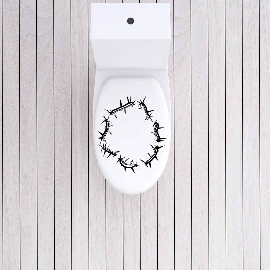 Toilet Seat Sticker Funny -decal With Black and White Insects-toilet ...