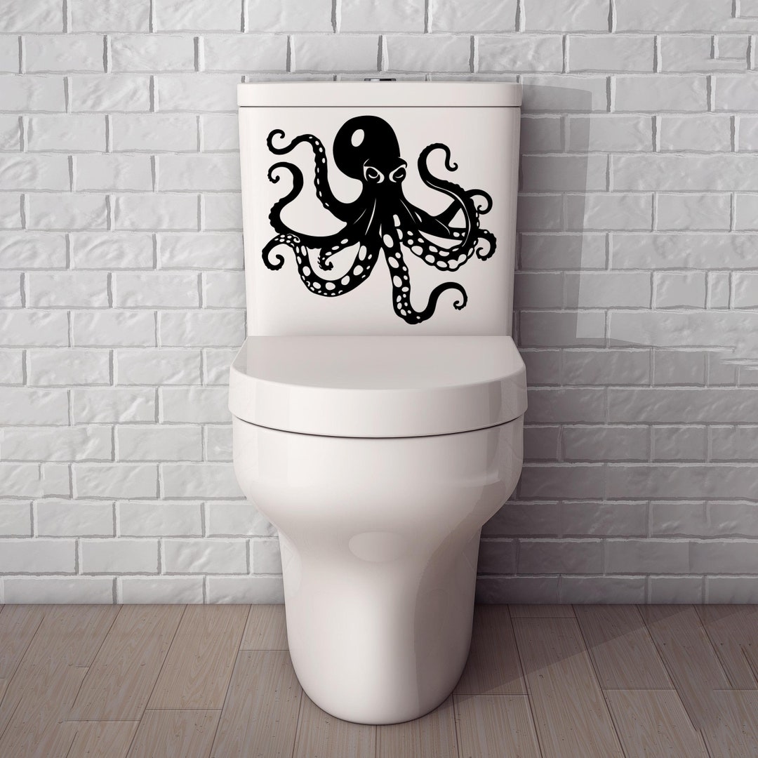 Octopus Toilet Decal Octopus Sticker Octopus Tentacle Wall Decals Giant ...
