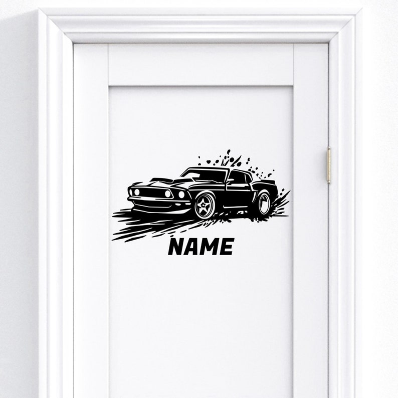 Custom Car Themed Wall Decor - Personalized Racing Car Stickers - Boys ...