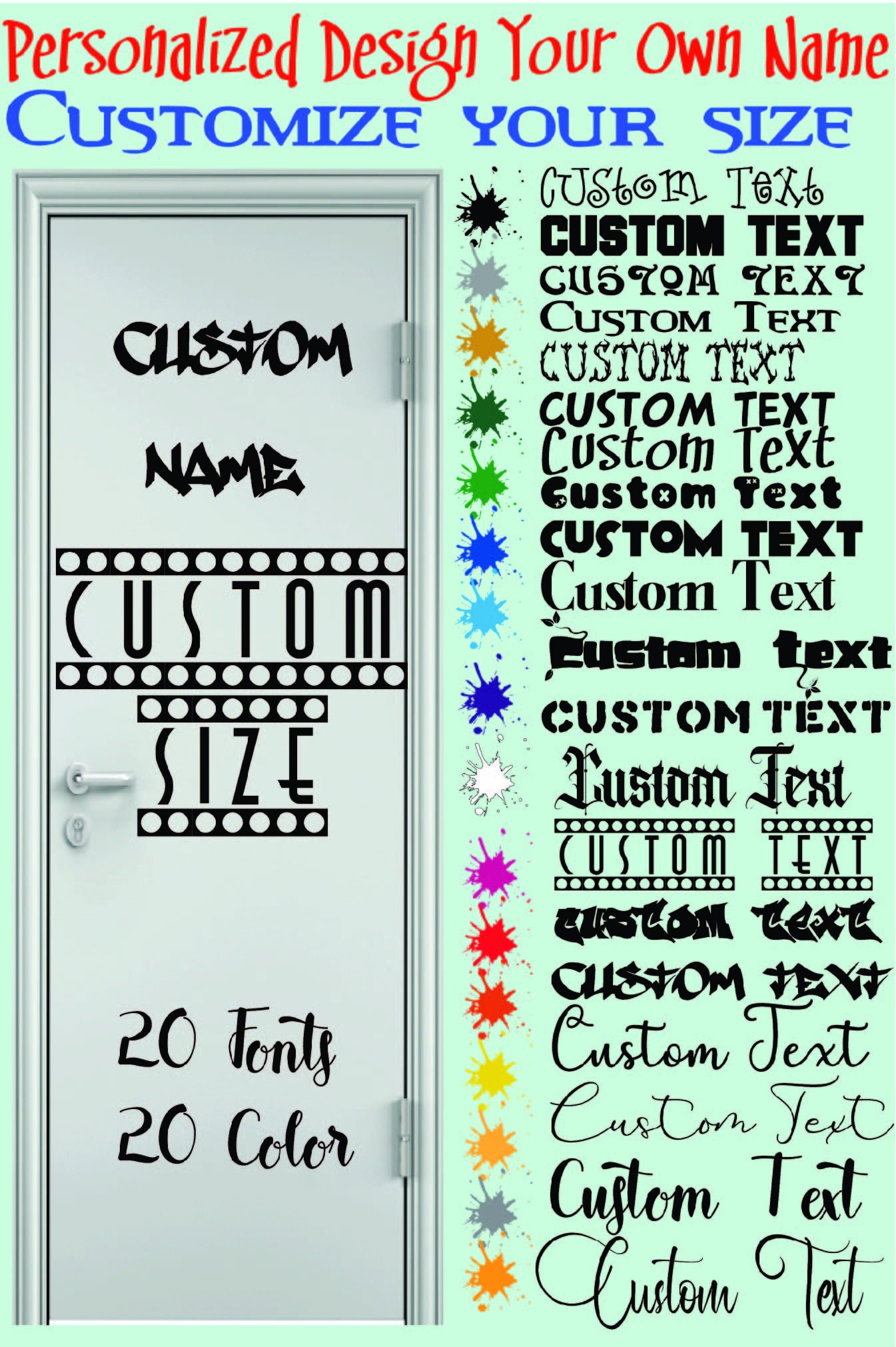 Design Your Own Custom Vinyl Decal Sticker Letters Initials Monogram ...