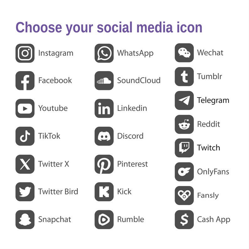 Custom Vinyl Social Media Stickers Customized Name Username Logo ...