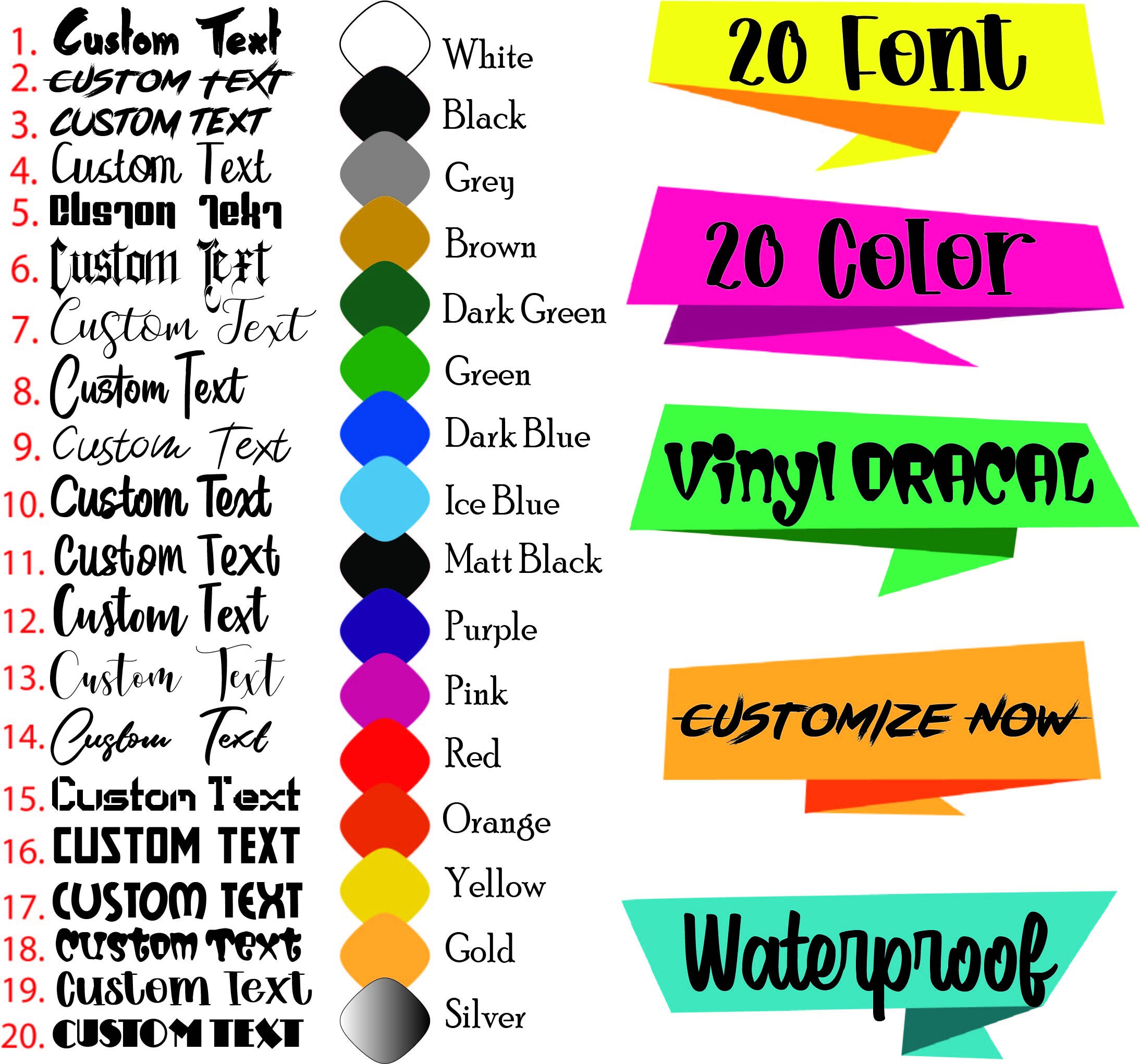 Custom Vinyl Decal - Decals Lettering Personalized - Personalized ...