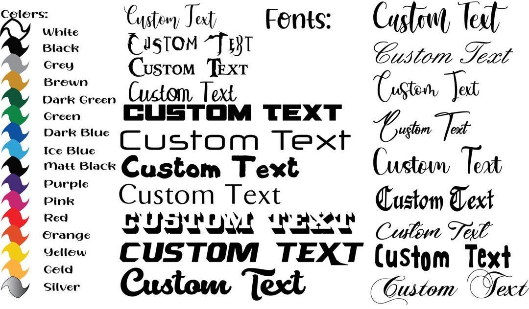 Personalized Design Your Own Name - Custom Vinyl Decal - Vinyl ...