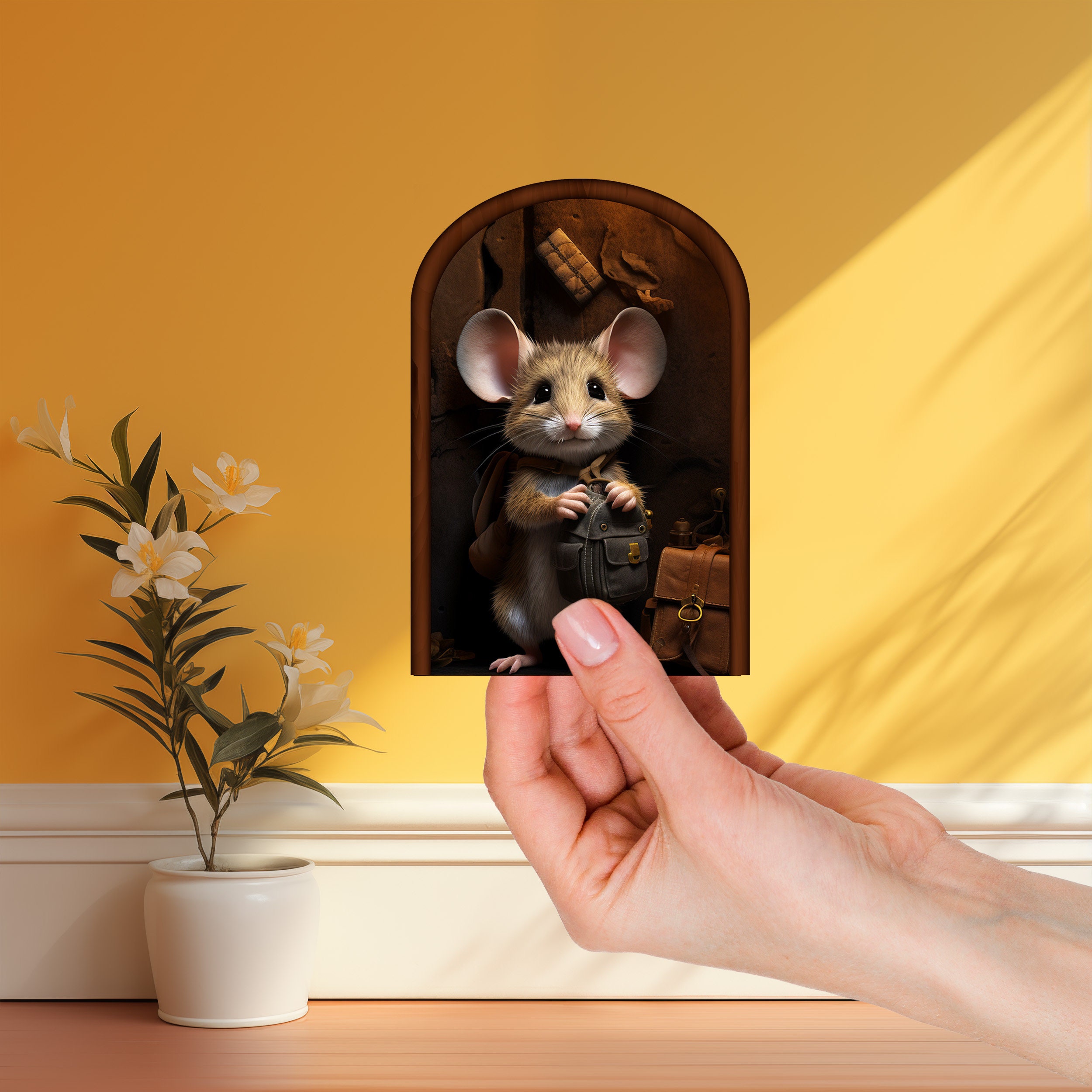 Mouse Wall Decal, Mouse House Sticker Mouse in the Wall Decal Mouse ...