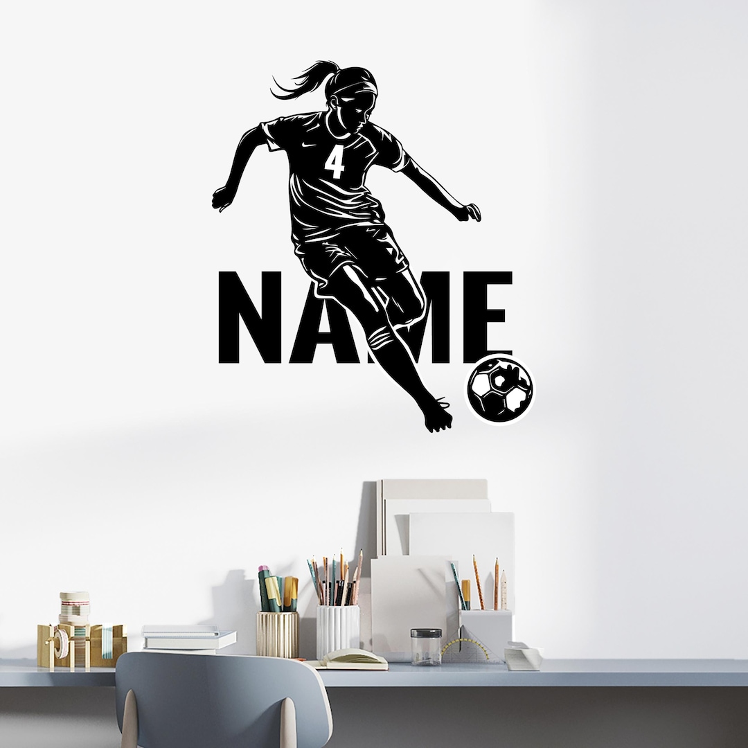 Wall Decal Soccer Player - Soccer Wall Decal - Soccer Wall Decals ...