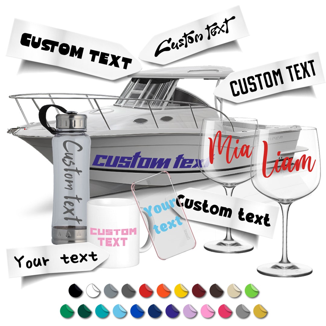 Design Your Own Custom Vinyl Name Sticker -personalized Yeti Lettering ...
