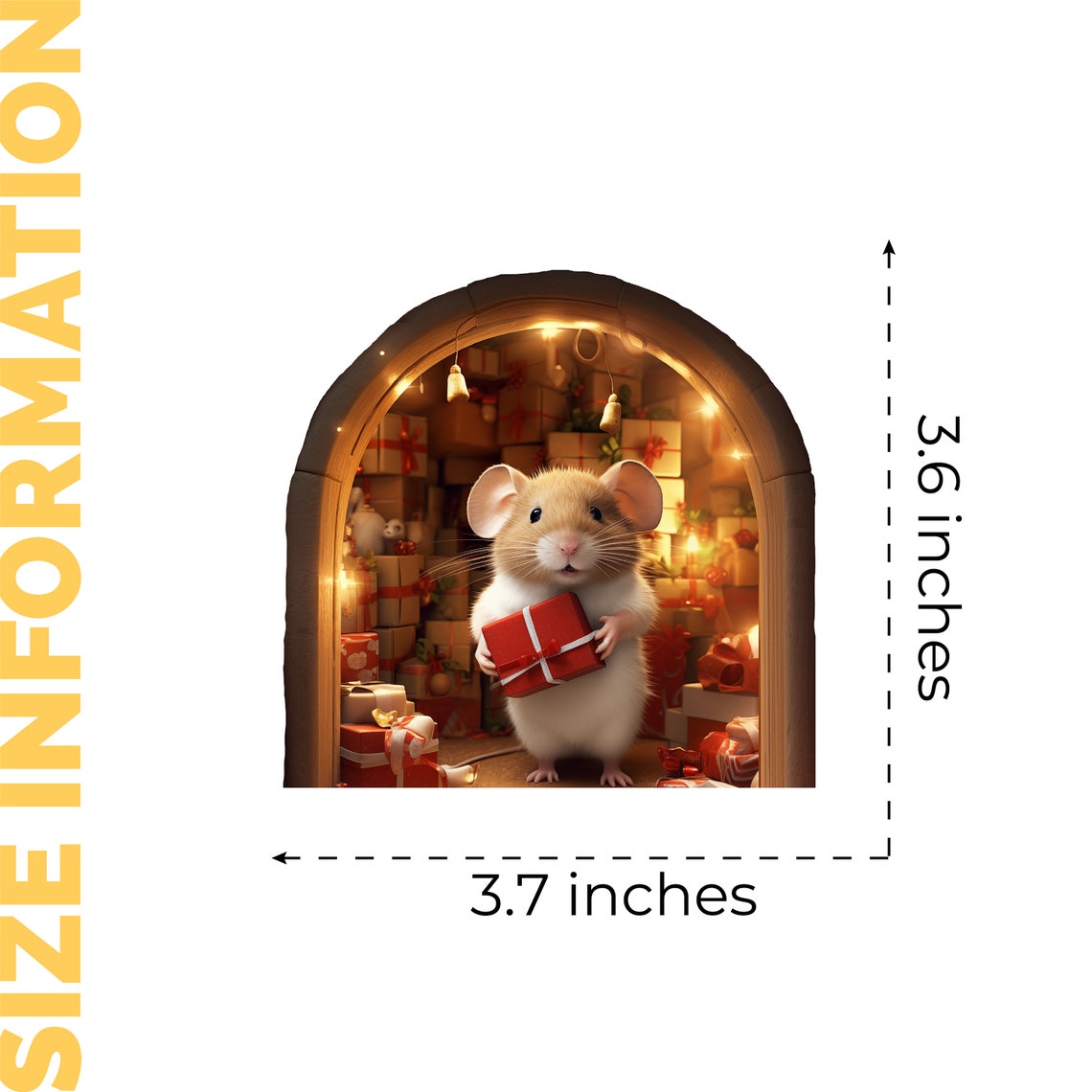 Mouse Hole Wall Decal Christmas Stair Decals With Mouse Hole Christmas ...