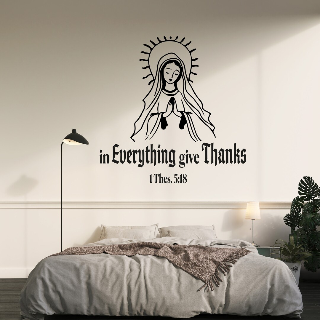 Ave Maria Wall Decals Scripture Verses About Importance to Thank God ...
