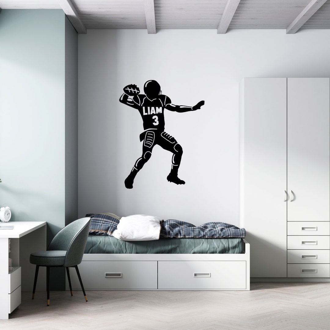 Football Quarterback Silhouette Wall Decal Sticker - American Football ...