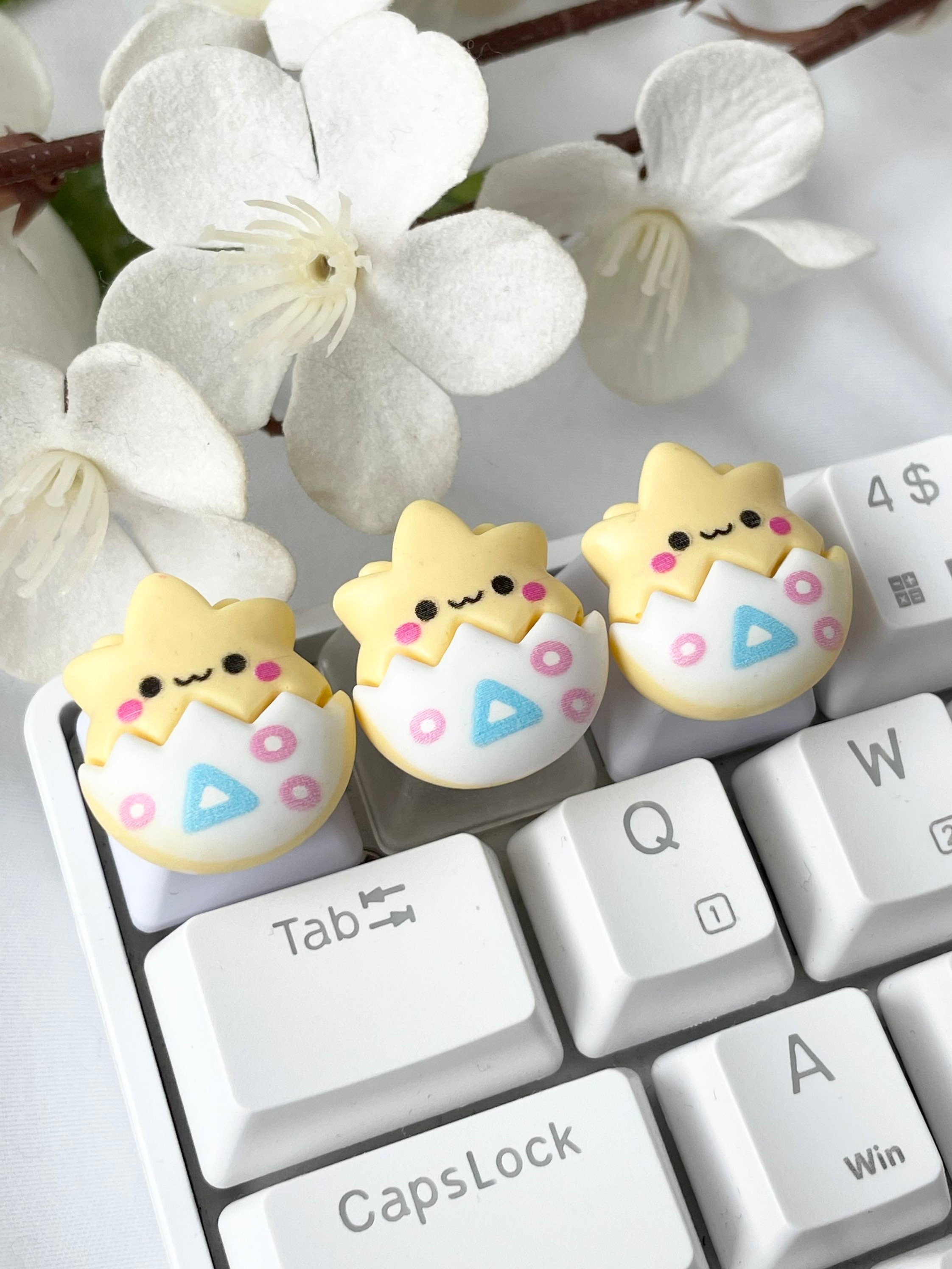 Kawaii Egg Keycap | Kawaii | Mechanical Keyboard | Anime | 3D Keycaps ...