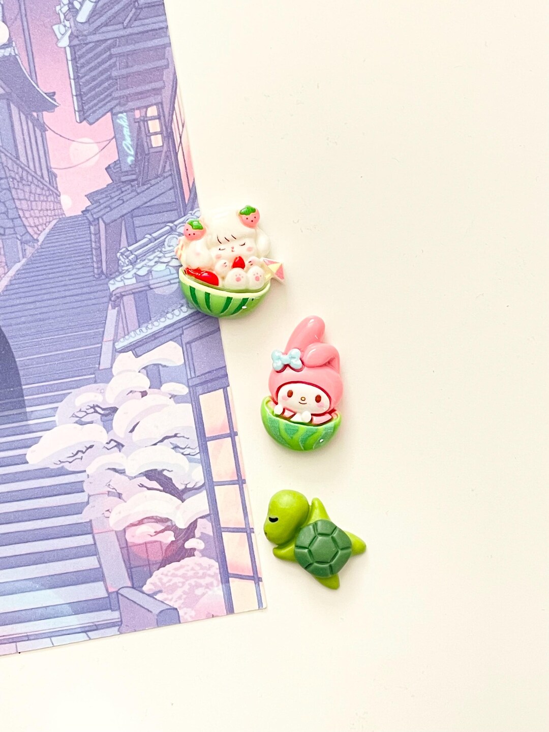 3D Kawaii Character Magnets | Cartoon Magnets | Sleeping Turtle Magnets ...