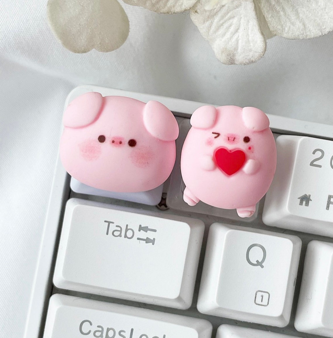 Pig Keycap Kawaii Mechanical Keyboard Clear Pink Piggy - Etsy