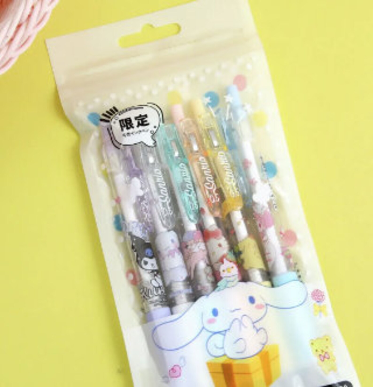 6 PCS Kawaii Pens | Pen Bags | Pink Kawaii Pens | Kawaii Characters ...