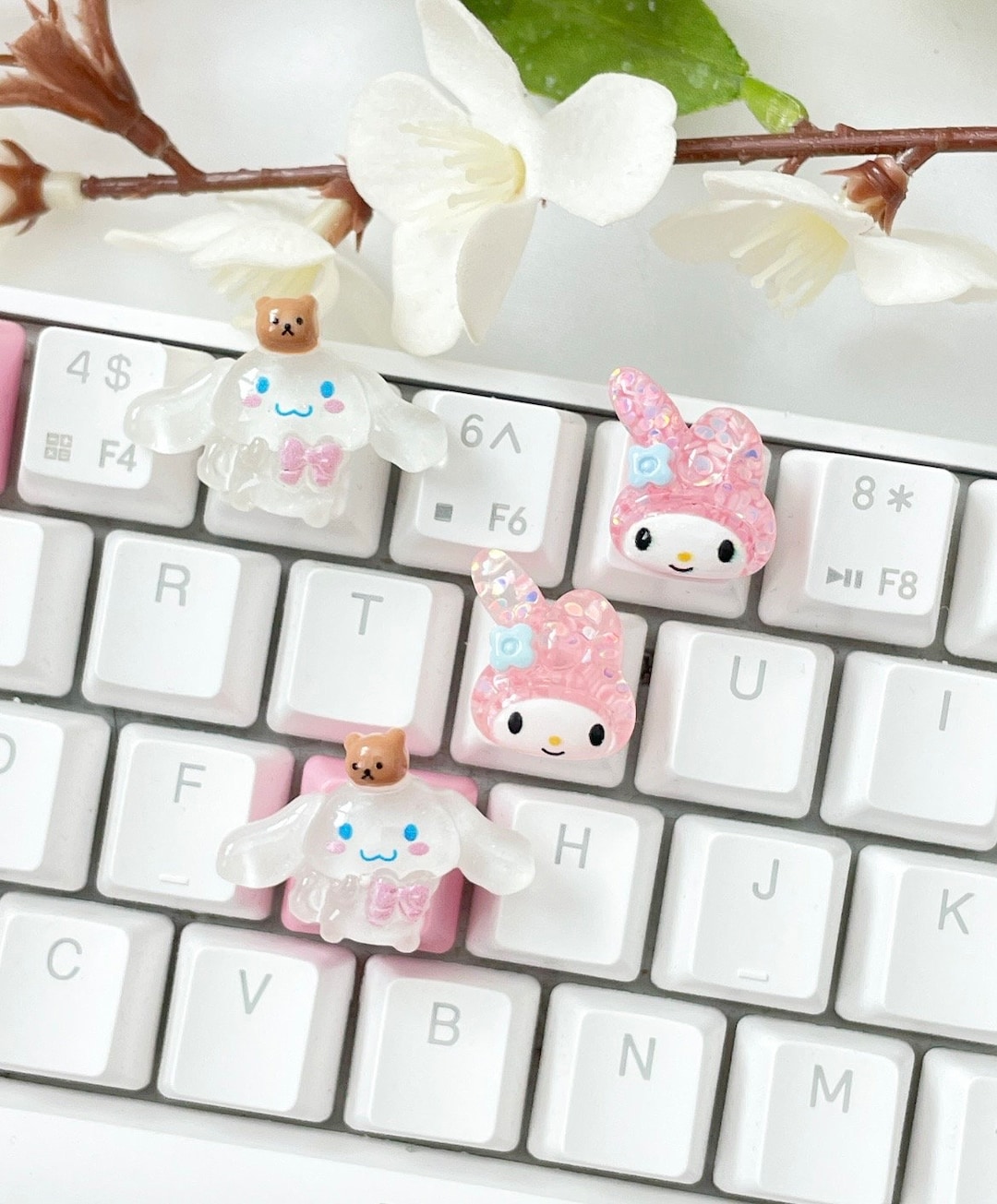 Cartoon Keycap | Kawaii | Mechanical Keyboard | Pink Keycap | 3D ...