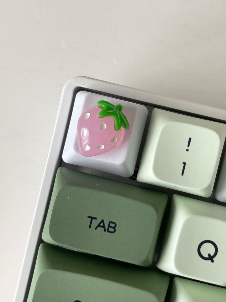 3D Strawberry Keycap Kawaii Mechanical Keyboard | Etsy