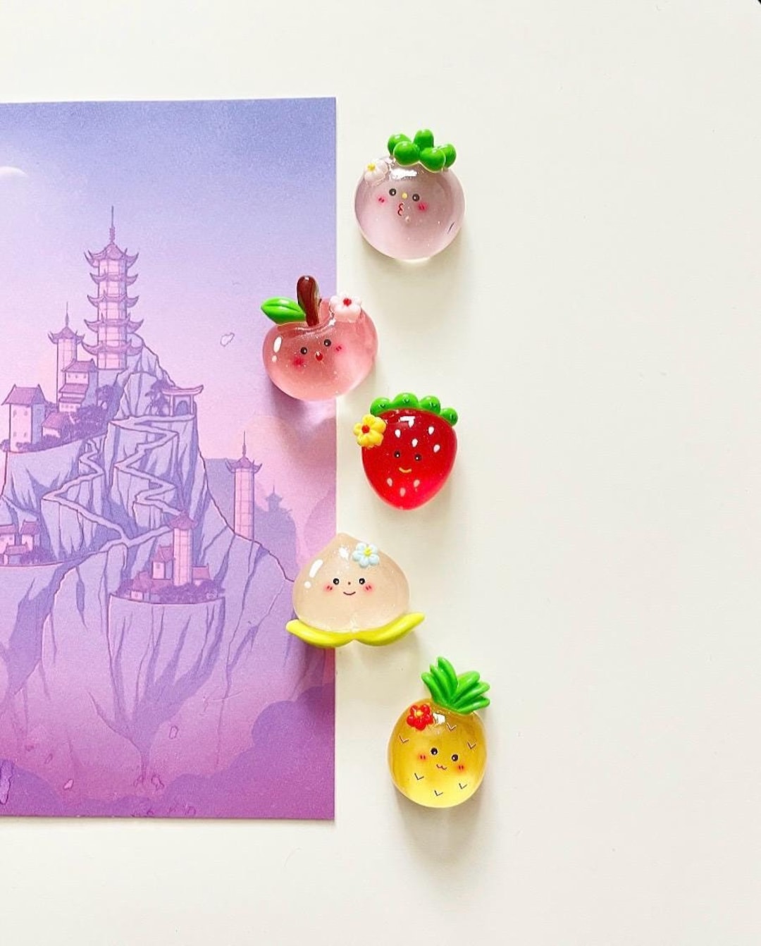3D Asian Food Magnets | Fruit Magnets | Peach Magnet | 3D Magnet ...