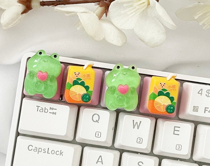 3D Frog & Juice Box Keycap | Frog Keycaps | Mechanical Keyboard | Asian ...