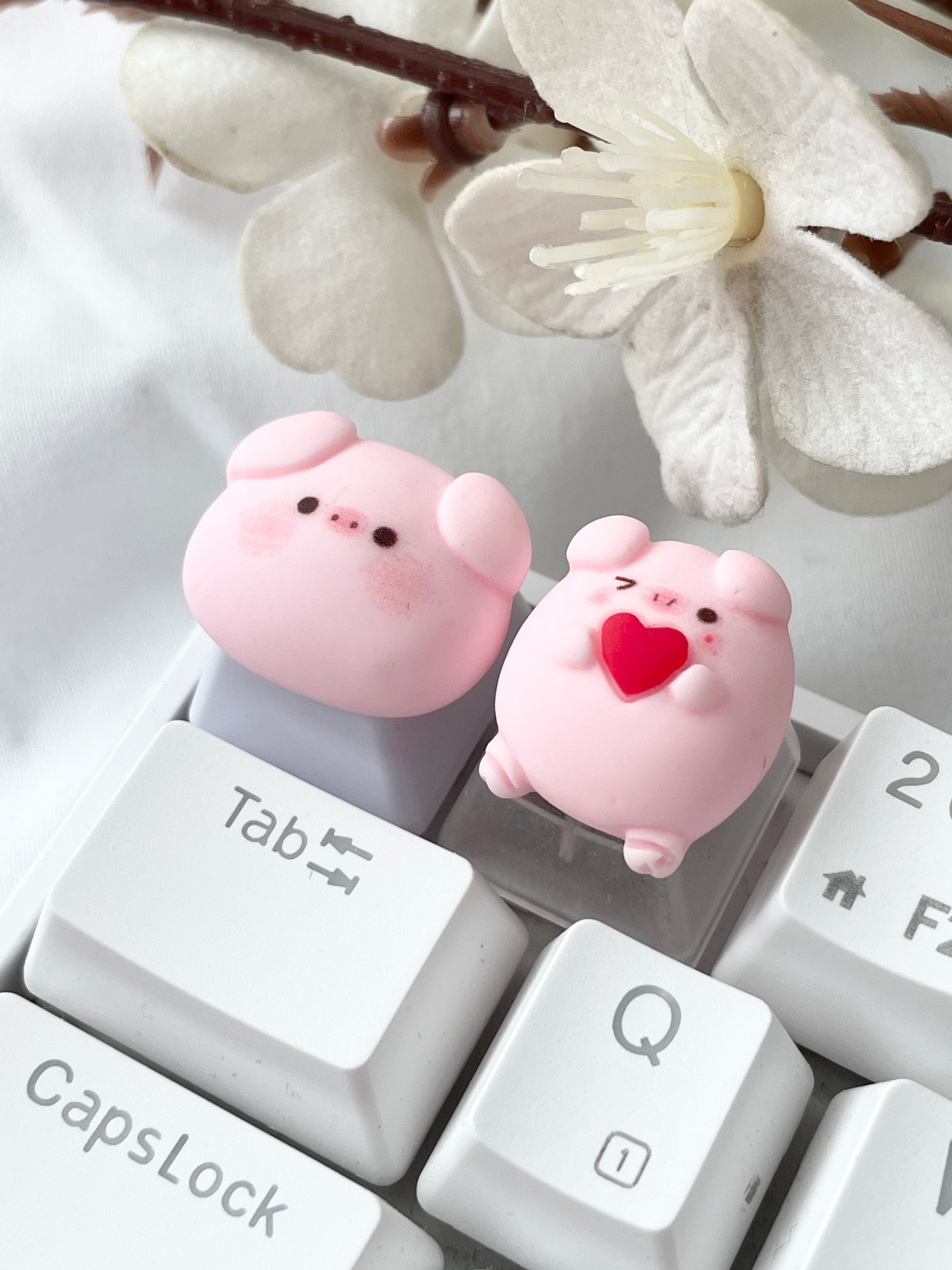 Pig Keycap Kawaii Mechanical Keyboard Clear Pink Piggy - Etsy Canada