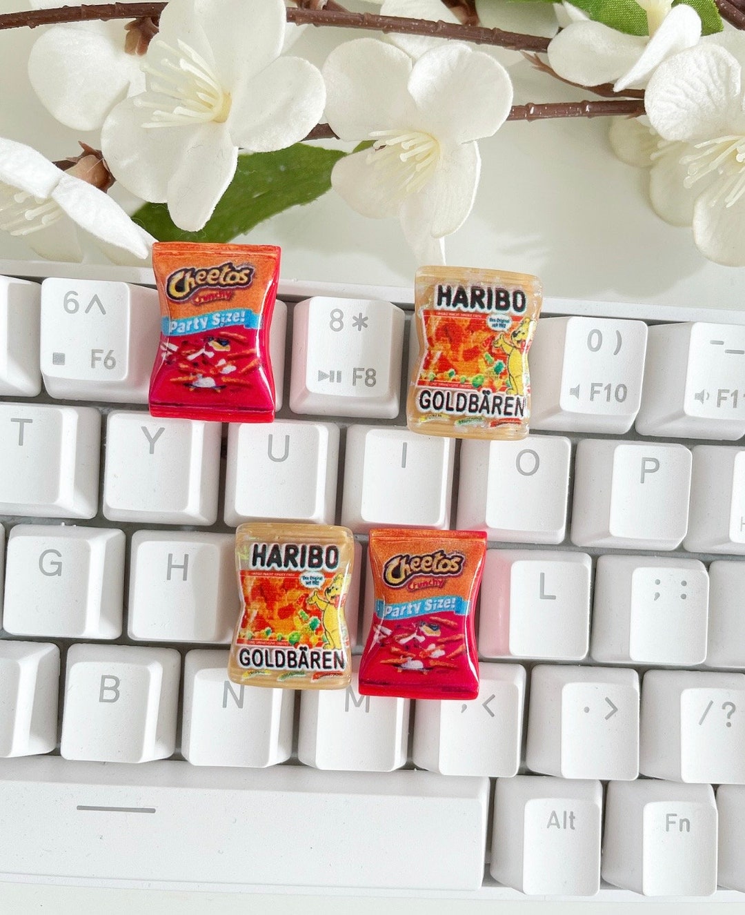 3D Hot Chip and Gummy Bear Keycap | Flaming Hot Keycaps | Mechanical ...