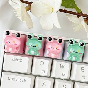 Frog Keycap | Kawaii |3D Keycaps | Pink Frog | Green Frog | Froggy ...
