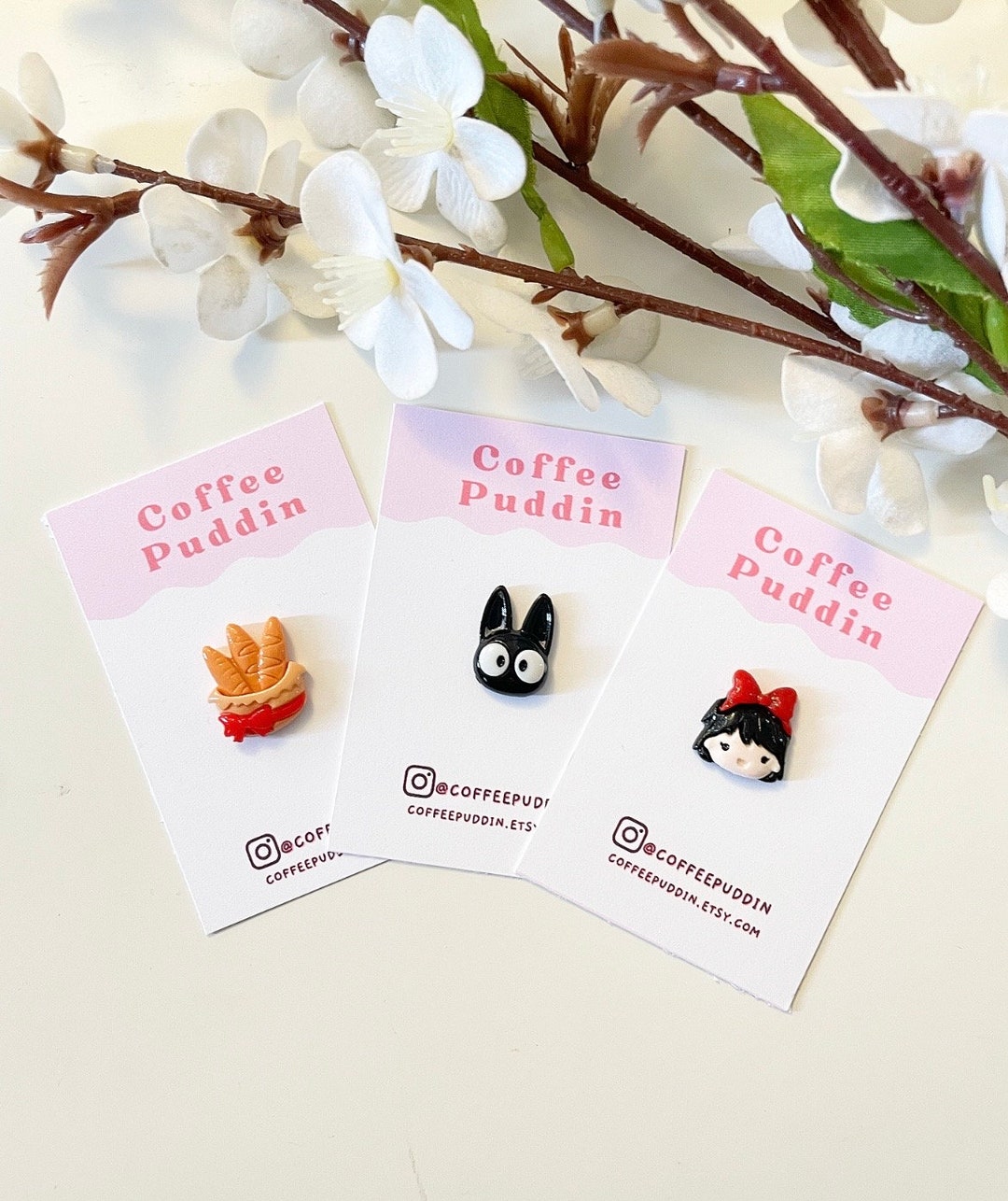 Kawaii Cartoon Pin Kiki Pin Black Cat Pin Witch Pin Bread Pin Delivery ...