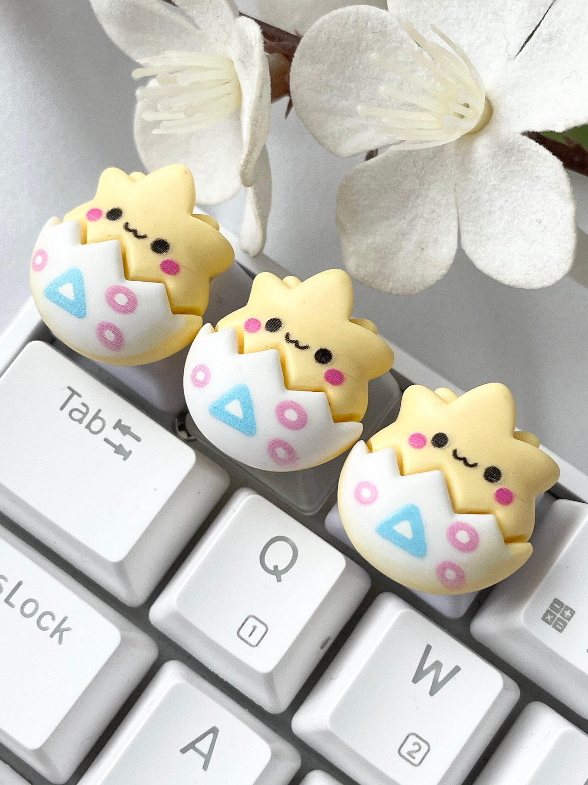 Kawaii Egg Keycap | Kawaii | Mechanical Keyboard | Anime | 3D Keycaps ...