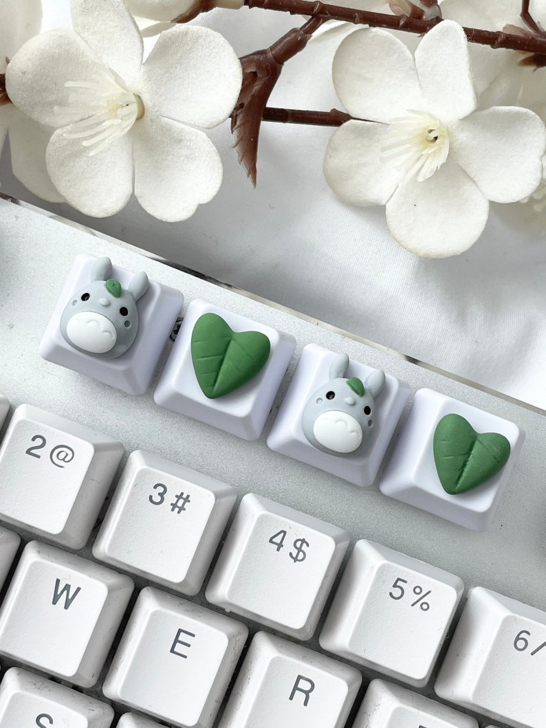 Anime Toto Leaf Keycap Kawaii 3D Keycaps Neighbor - Etsy