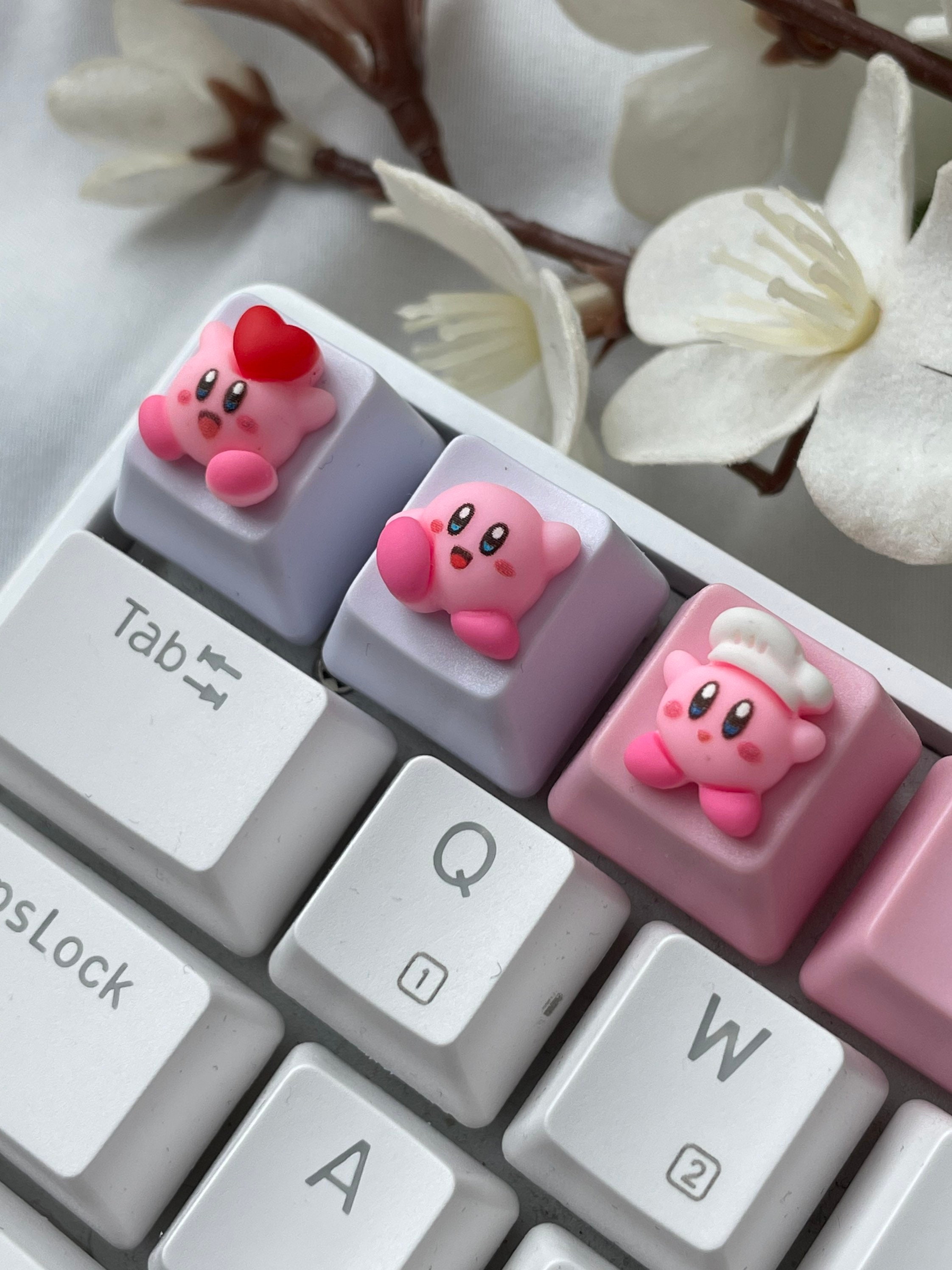 Kirb Keycap Kawaii Mechanical Keyboard Kirbywithbow 3D - Etsy Canada