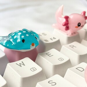 Sea Creature Keycap Kawaii Mechanical Keyboard Axolotls Keycap 3D ...