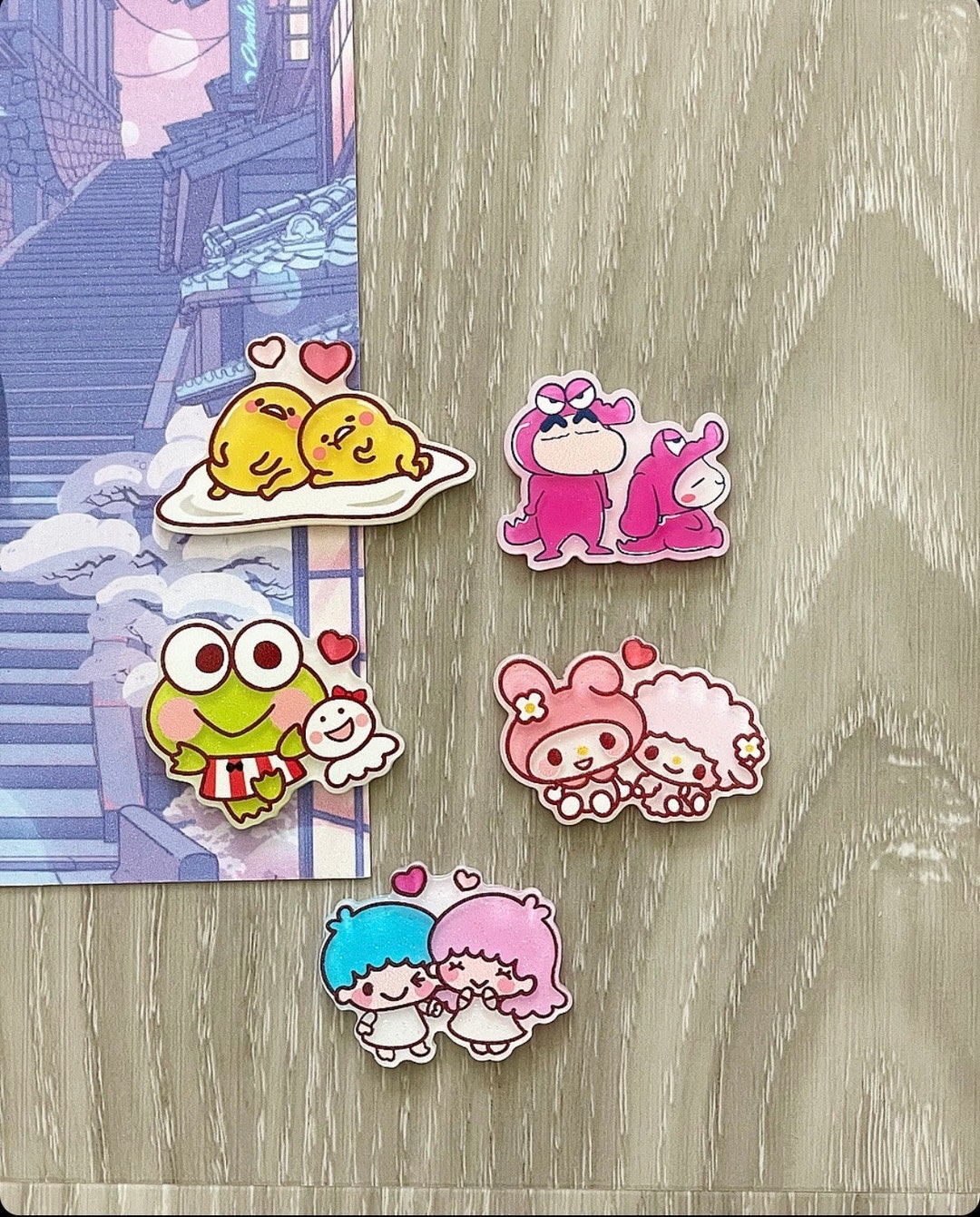 Kawaii Cartoon Magnets Pink Magnet Acrylic Magnet 3D Magnet Kawaii ...