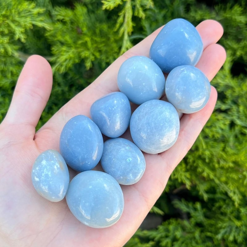 Angelite Stone - Etsy