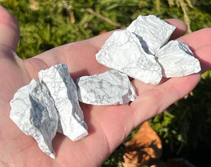 Large Natural Rough White Howlite Stone Over 1/2 Pound Healing Crystals ...