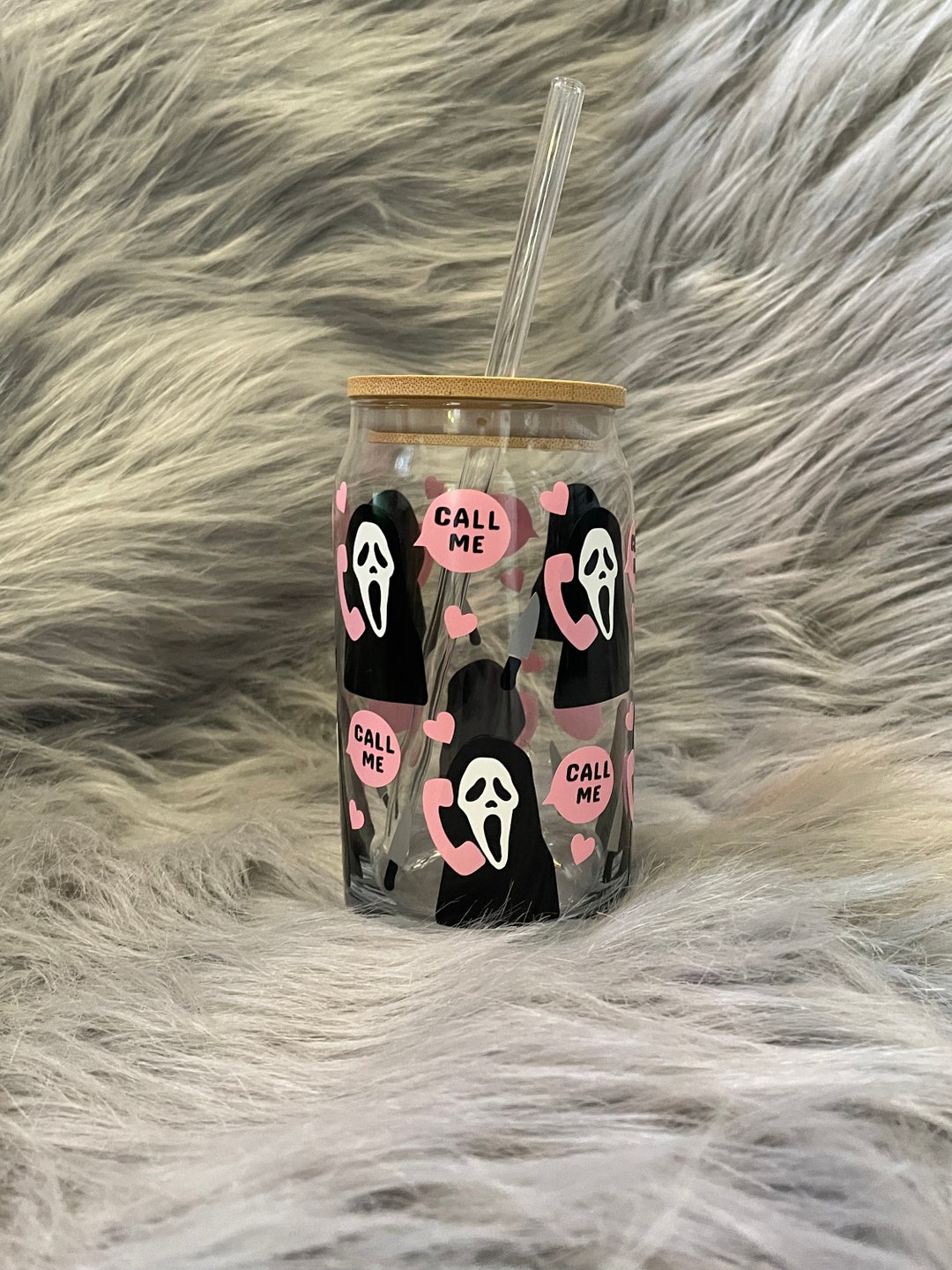 Scream Ghostface Beer Can Glass 16 Oz. - Etsy