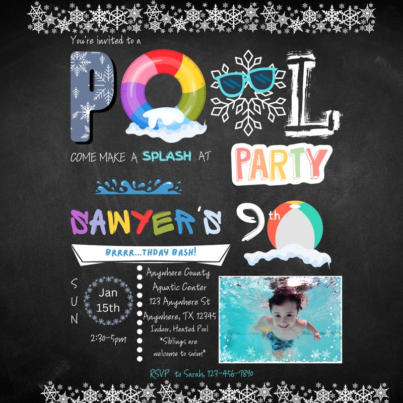 Winter Pool Party - Etsy
