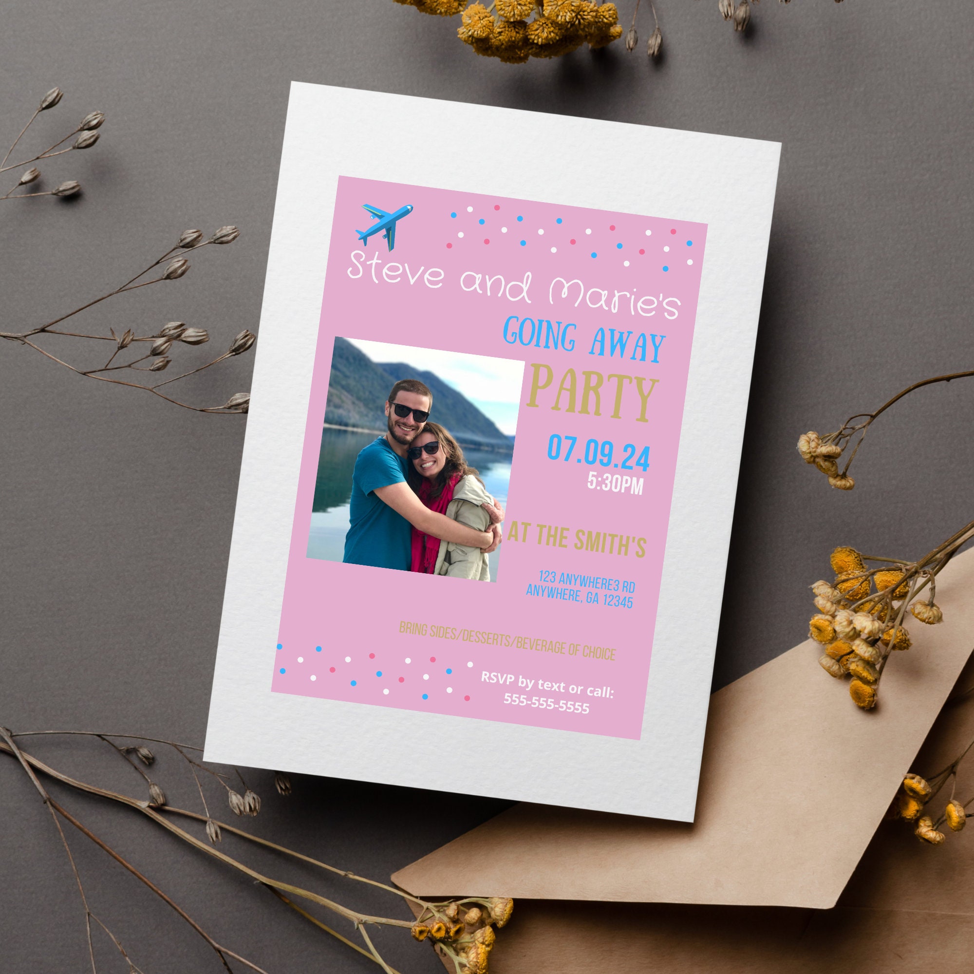 Going Away Party Invitation, Digital Download, Custom - Etsy