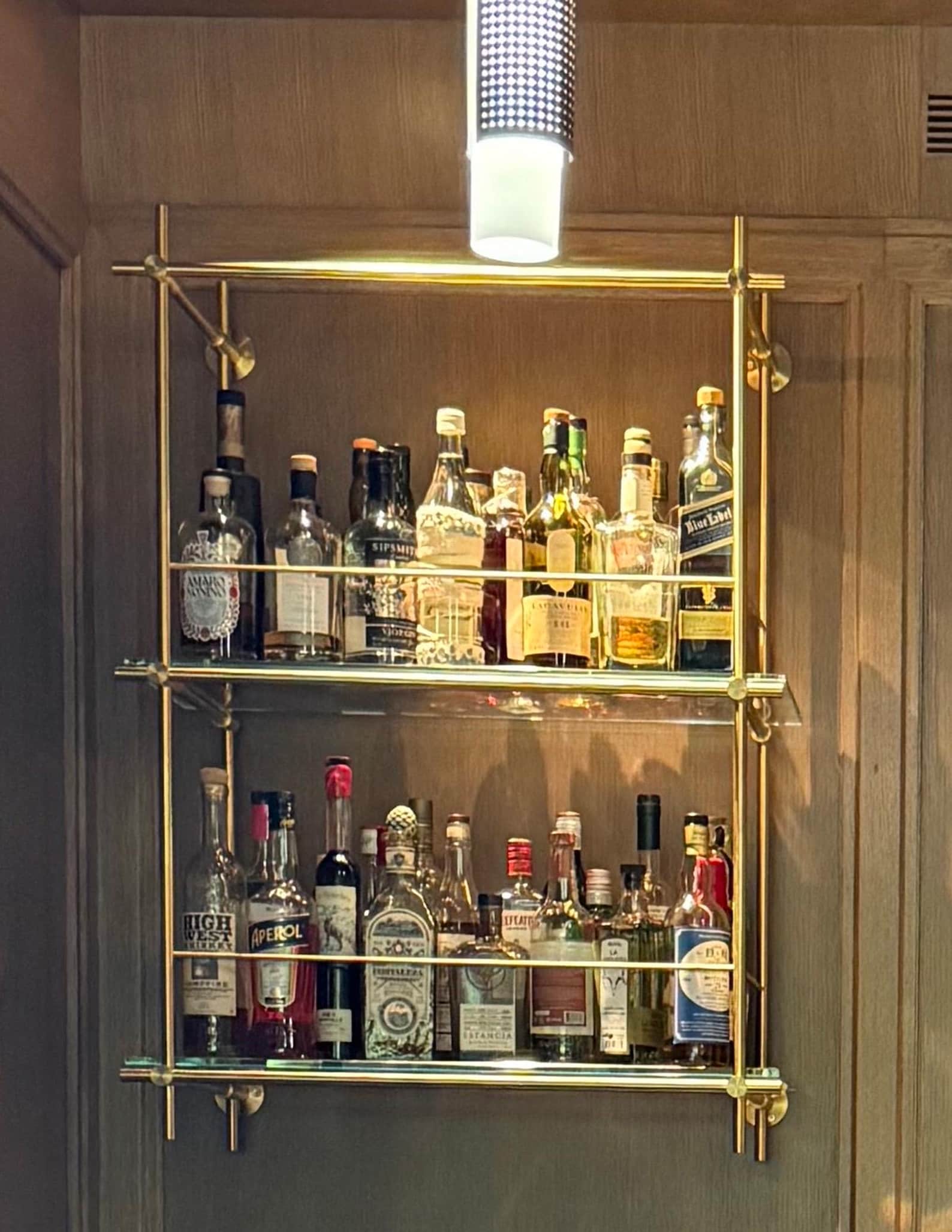 Solid Brass Bar Shelf System With Tipping Rail - Custom Sizes - Etsy