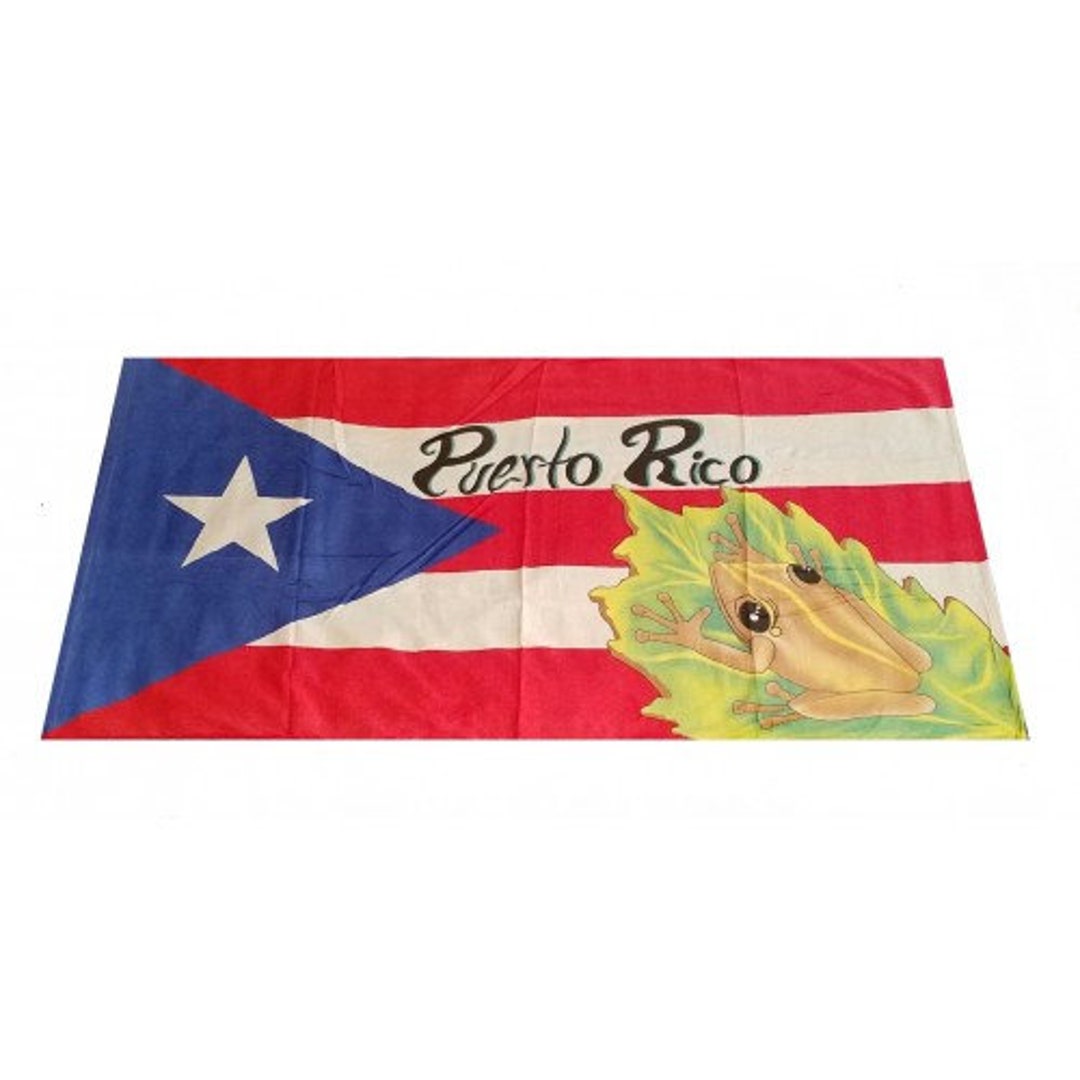 Puerto Rico Rican Beautiful Beach Pool Towel Flag Coqui PR Boricua ...